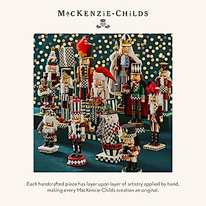 MACKENZIE-CHILDS Decorative Nutcracker Figurine, Wooden Nutcracker Christmas Home Decor, Christmas
