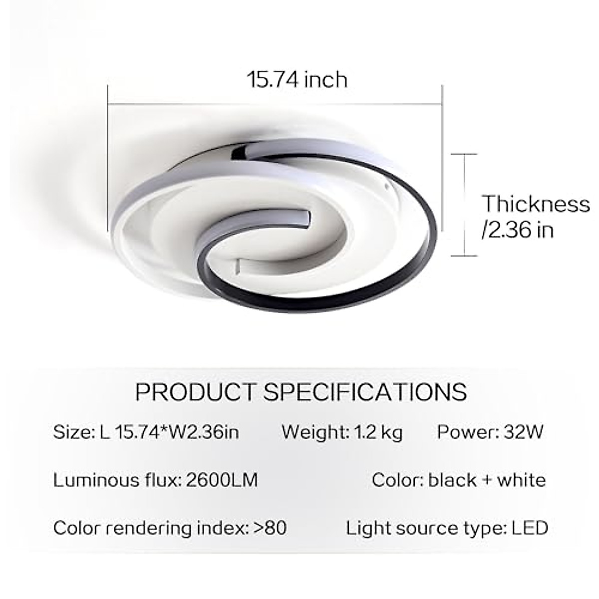 IEANL Smart Modern Ceiling Light,LED Ceiling Lights with Alexa Google Home,Dimmable Flush Mount Chandelier Fixture,Remote Control Ring Ceiling Lamp for Living Room Bedroom Dining Room, TY-1951