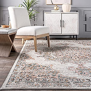 nuLOOM Helios Distressed Area Rug, 10' x 14', Beige