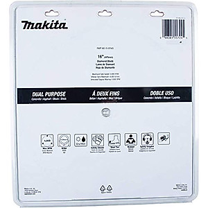 Makita E-02543 16" Diamond Blade, Segmented, Dual Purpose