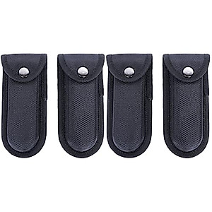 UPKOCH 4pcs for Pocket Holder, Portable Holders Nylon Molle Pouch Tool Sheath Single Utility Case Storage Mini Holster Holder Folding Organizer Pouch, Knife Outdoor