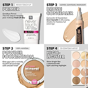 Ruby Kisses 3D Powder Contour Palette Medium Dark Define your cheekbones, perfect your nose, and sculpt your jawline