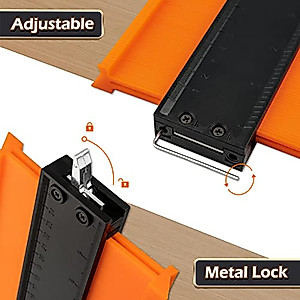 Contour Gauge Profile Tool 10inch, Men Gifts for Dad Boyfriend Husband, Shape Duplicator Flooring Tools for Woodworking-DIY Carpenter, Anniversary Birthday Gift Ideas for Him Grandpa,Cool Gadgets