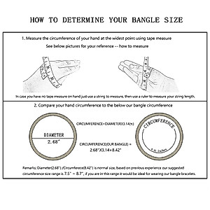 Ensoul 2.68" Inner Diameter Gold Color Multiple Metal Bracelets & Bangles Set for Women Luxury 20Pcs/Set