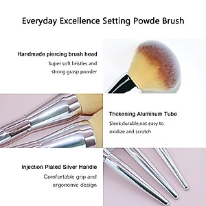 Foundation Brush,Daubigny Large Powder Brush Flat Arched Premium Durable Kabuki Makeup Brush Perfect For Blending Liquid,Cream and Flawless Powder,Buffing, Blending,Concealer …