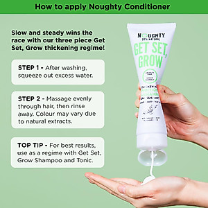 Noughty Get Set, Grow Hair Growth Conditioner Vegan Thickening Regrowth Repair Volumizing Hair, 250 ml, 8.4oz