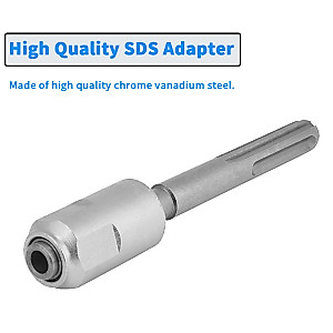 SDS Max to SDS Plus Adapter,Chrome Vanadium Steel Universal Chuck Drill Converter Shank,Power Tools Accessories,Fits All Standard SDS Max Drills,Surface Sandblasting,Help to Prevent Rust