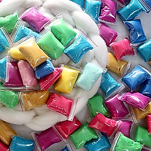 Needle Felt Wool-25 Colors Wool Fibre Roving for DIY Felting Wool Projects 3g/Color