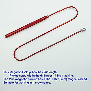 VASTOOLS Flexible Magnetic Pickup Tool Set, 2LB & 5LB, 26" Bendable Extension Magnetic Pickup, VASTOOLS
