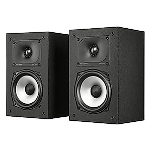 Polk Monitor XT15 Pair of Bookshelf or Surround Speakers - Hi-Res Audio Certified, Dolby Atmos & DTS:X Compatible, 1" Terylene Tweeter & 5.25" Dynamically Balanced Woofer (Pair, Midnight Black)