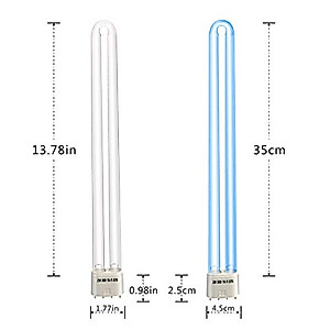UV Light Tube Ozone Sanitizer Bulb Ultraviolet Lamp Quartz Type 38W