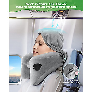 JefDiee Relax in Style with Travel Pillow for Neck, Chin and Head Support with Washable Velour Cover and Sleep Accessories Set, t2