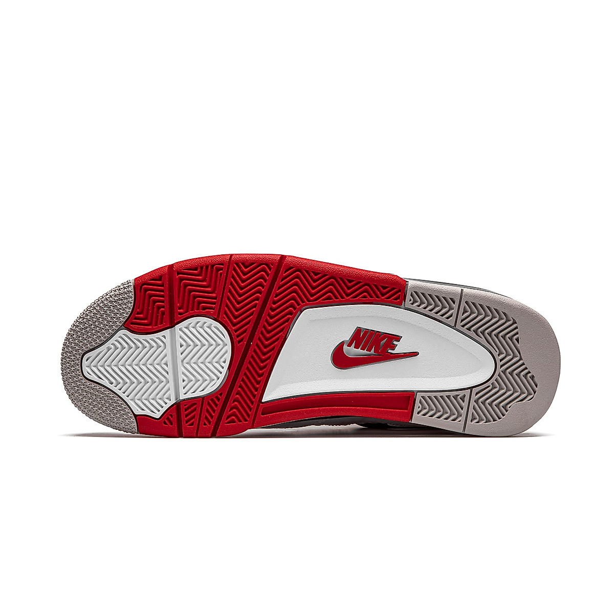 Nike Men's Air Jordan 4 Retro Fire Red 2020", White/Fire Red/Black/Tech Grey, 10.5