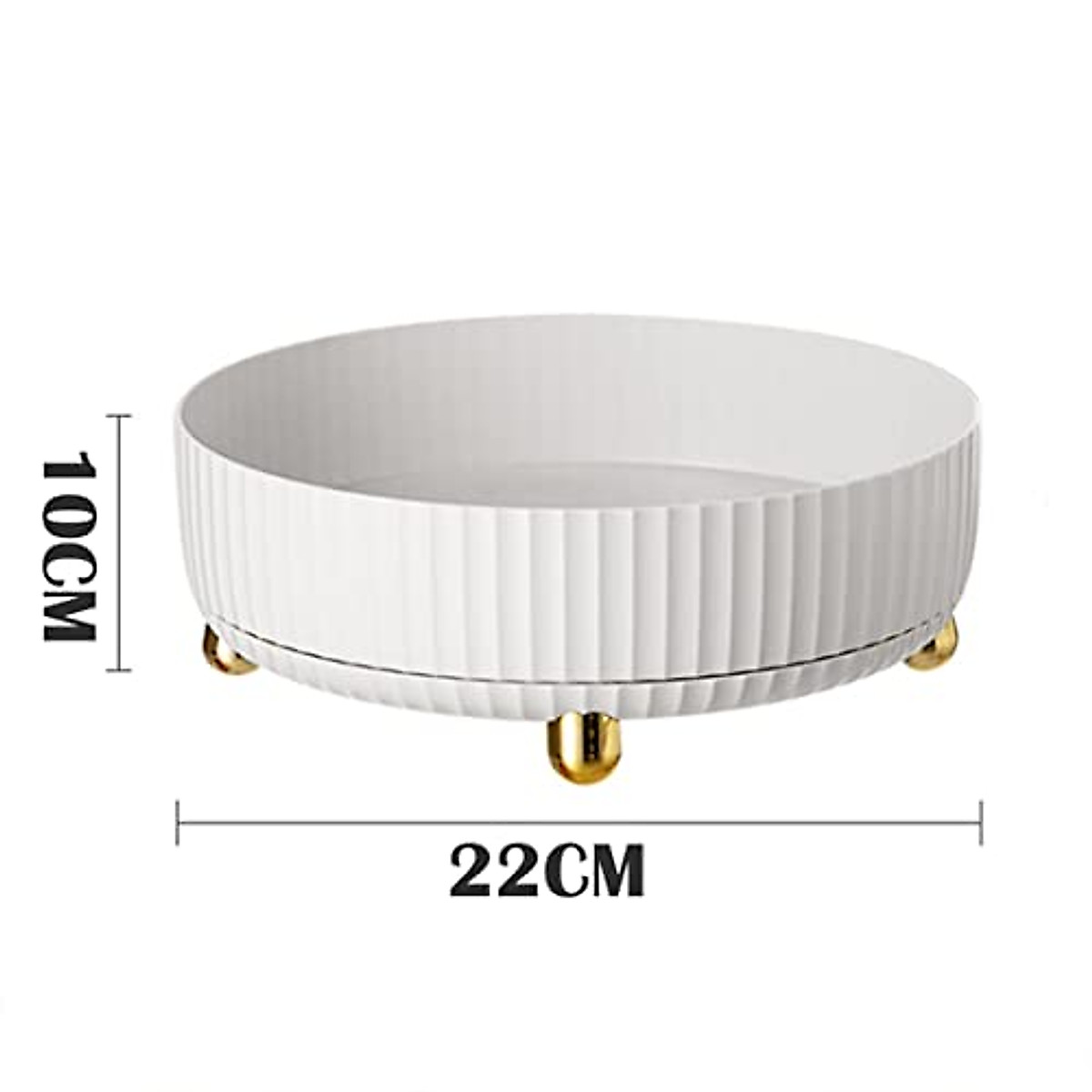 Rotating Spice Organizer Round Serving Tray Holder Kitchen Storage Cosmetic Makeup Organizers Home Decorative Centerpiece for Pantry, Countertop, Fridge, Vanity, Bathroom