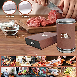 Rolling Knife Sharpener Professional Diamond Knife Sharpener Roller - Magnetic Angle Technology with 15, 20 Degrees - Rolling Knife Sharpening Tool for Any Steel Hardness - cook and cranny