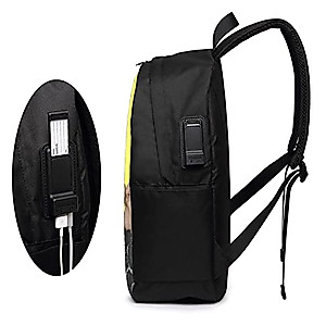 DaniBrant YNW Melly 17 in Backpack USB Charger Bookbag Laptop Bag Bookbag Unisex Student Adult Classic Fashion Backpack