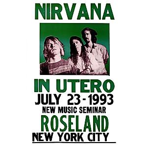 Nirvana Concert Poster, New York City, Kurt Cobain, Grunge Music, Art Print