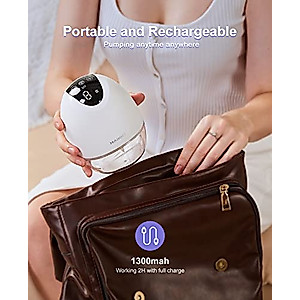 Wearable Breast Pump Hands Free, Haimmy Electric Portable Wireless Breast Pumps with LCD Display 3 Modes & 9 Levels, 19/21/24/28mm Flange, Leak-Proof, Low Noise Painless Breastfeeding Pump (2 Pack)