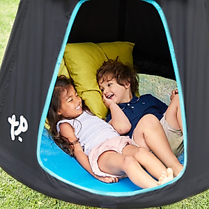 TP Toys, UFO Hanging Tent Swing for Kids | Tree Swing, Air Fort, or Outdoor Playhouse, Just Attach to Tree or Swing Set. 44" Across Gives Kids 3-6 Plenty of Space