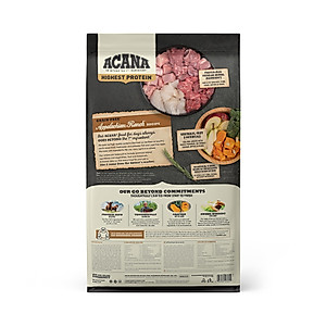 ACANA Highest Protein Dry Dog Food, Appalachian Ranch, Beef Recipe, 25lb