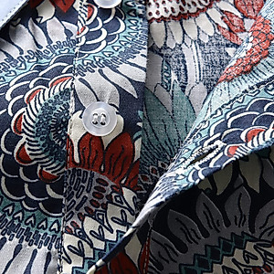 xirubaby Baby Girl Boy Brother and Sister Matching Outfits Floral Printed Dress +Shorts Easter Sets(navy-girl,110/4T)