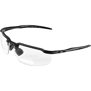 Bullhead Safety Swordfish Bifocal Safety Glasses, 2.0 Diopter, ANSI Z87+, Reader Glasses with UV Light Protection and Anti-Scratch Coating, Clear Lenses, Matte Black Frame