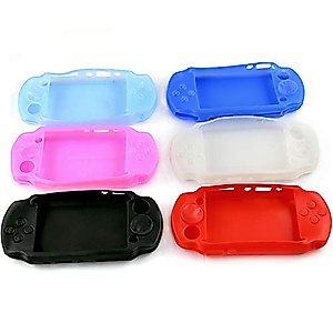 Silicone Rubber Case Protective Soft Gel Cover Skin Shell for PSP1000 PSP 1000 (Pink)