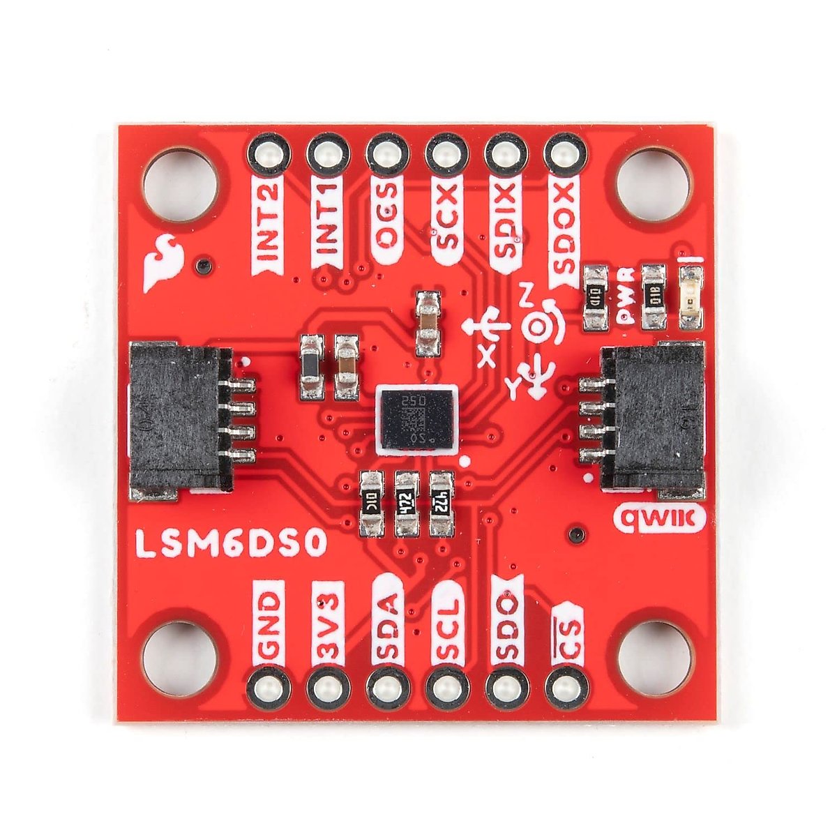 SparkFun 6 Degrees of Freedom Breakout - LSM6DSO (Qwiic) - Sense Shocks Tilt Motion Taps Count Steps Read Temperature 1.71V to 3.6V Operating Voltage Low Power Consumption Small Board