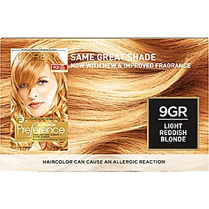 L'Oreal Paris Superior Preference Fade-Defying + Shine Permanent Hair Color, 9GR Light Golden Reddish Blonde, Pack of 1, Hair Dye