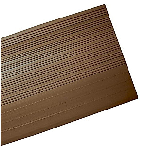 MASTER STOP 5136006 Stair Tread SQ Nose 48 in Brown. Brown, General, Molded Vinyl Ribbed Design Stair Tread.