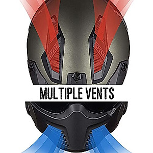 ILM Open Face Motorcycle 3/4 Half Helmet for Dirt Bike Moped ATV UTV Motocross Cruiser Scooter DOT Model 726X (Midnight Green,L)