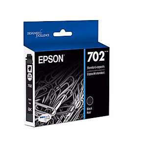 EPSON T702 DURABrite Ultra -Ink Standard Capacity Black -Cartridge (T702120-S) for select Epson WorkForce Pro Printers