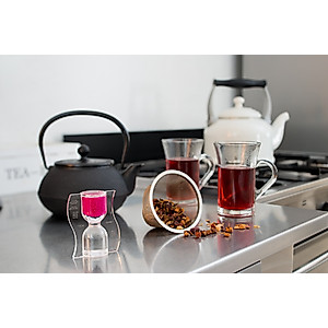 Paradox Tea Timer with Reverse Granulate Flow Pink
