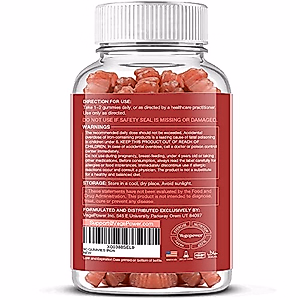 Vegan Iron Gummies Supplement - with Vitamin C, A, B-Complex, Folate, Zinc for Adults & Kids - Blood Builder & Energy Support for Iron Deficiency, Anemia, No After Taste - Peach Flavor (90 Ct)