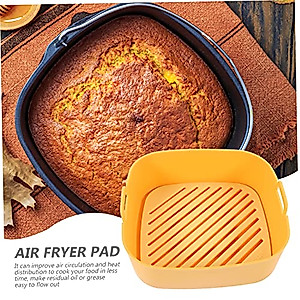 Housoutil Air Fryer Pad Silicone Oven Liner Home Fryer Air Fryer Oven Pan Air Fryer Inserts Pads Oven Air Fryer Basket Air Fryer Cooking Pot Silicone Pot Silicone Baking Pot Baking Liners