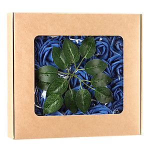 Folora 25pcs Lifelike Artificial Flowers Fake Foam Roses with Stems, Flower Arrangement DIY Decoration Bouquet for Wedding Home Garden Centerpieces Party Decoration