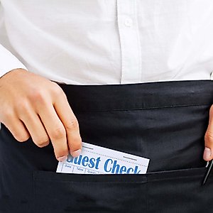 ESSENTIAL Guest Check Books 3.5" x 6.75", 500 Sheets Server Note Pads and Waitress Order Books with Bottom Receipt (10 Books)