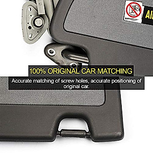 Dasbecan Atlas Gray Left Driver Side Sun Visor Compatible with Honda Civic 2006-2011 Replaces# 83280-SNA-A01ZA 83280-SNA-A01Z