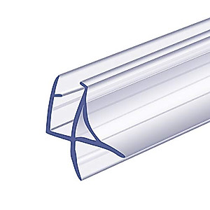 Cozylkx Glass Door Bottom Seal, Cutable Waterproof Strip for 1/4" Glass, 27.5" Length, Shower Door Sweep Stop Shower Leaks