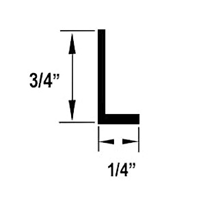 Gordon Glass® Clear Vinyl L-Shape Seal with Pre-Applied Self-Adhesive Backing for Frameless Shower Doors - 73" Long