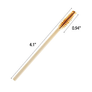 Tbestmax 150 Disposable Mascara Wands Eyelash Brush Spoolies for Eye Lash Extension Eyebrow Bamboo Stick Brown
