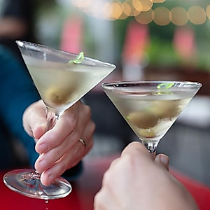 PARACITY Martini Glasses Set of 2, Coupe Glasses, Hand Blown Premium Martini Glasses, Perfect for Cocktails, Martinis, Margaritas, Parties, Catering Boxes and Gifts(8 OZ/240ML)