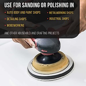 Dura-Gold Pro Series 5" x 10mm Soft Density Interface Pad, 2 Pack - Hook & Loop Foam Protection Cushion, Used Between Sander Sanding Discs, Polisher Polishing Pads & Backing Pads - Auto Car Detailing