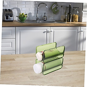 Veemoon 2pcs Cup Rack Wine Storage Organizers Wine Bottle Holder Vacuum Bottle Holders Water Bottle Organizers Stackable Bottle Holder Water Bottle Shelf Plastic Storage Rack