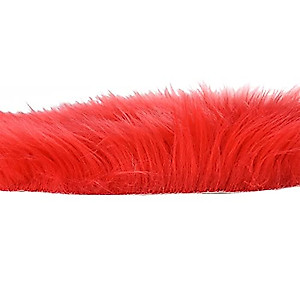 40 x 50cm/15.7 x 19.6inch Small Heart Shape Faux Sheepskin Rug Soft Long Plush Fluffy Shaggy Carpet Area Mats Rugs Bedroom Sofa Decorative Floor Carpet