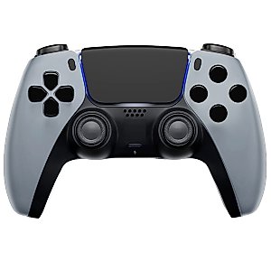 MODDEDZONE Original Custom UN-Modded Wireless Controller for Playstation 5 Controller/Compatible with PS5 Controller (Hope Gray)