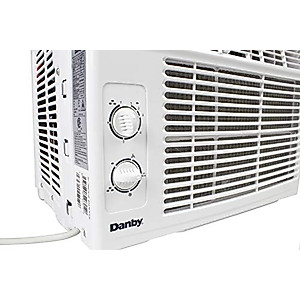 Danby DAC050MB1WDB 5,000 Window Air Conditioner, 2 Cooling and Fan Settings, Easy to Use Mechanical Rotary Controls, Ideal for Rooms Up to 150 Square Feet, 5000 BTU, White