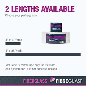 Fibre Glast Fiberglass Chopped Strand Mat – Strong, Easy to Use & Lightweight Glass Fiber for Structural Reinforcement & Repair Kits — 1.5 Ounces, 4 Inches Wide, 10 Yard Long Roll, Made in USA