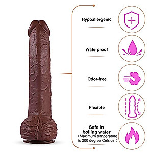 Realistic Dildo,12.2 Inch Huge Dildo with Strong Suction Cup Big Dildo