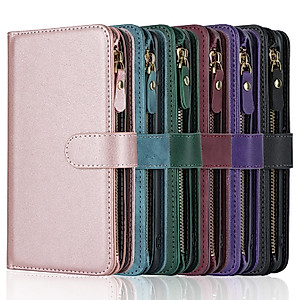 Ｈａｖａｙａ Crossbody Phone case for Samsung Galaxy S9 Plus case with Strap for Women with Card Holder for Galaxy s9+Plus Zipper flip Wallet Cover with Credit Card Slot and Kickstand-Purple